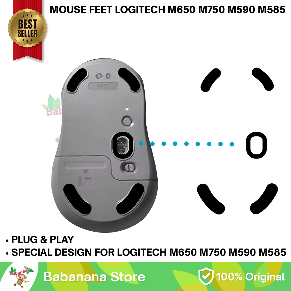 ฟุตเมาส์ Logitech M650 M750 M590 M585 เปลี่ยนฐานยาง | Shopee Thailand