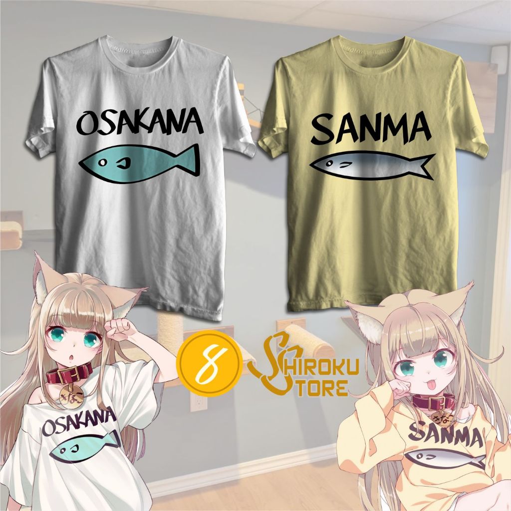 Kinako Osakana Neko เสื้อยืด / My Cat คือ Kawai Girl 40hara แฟชั่น Wibu ...