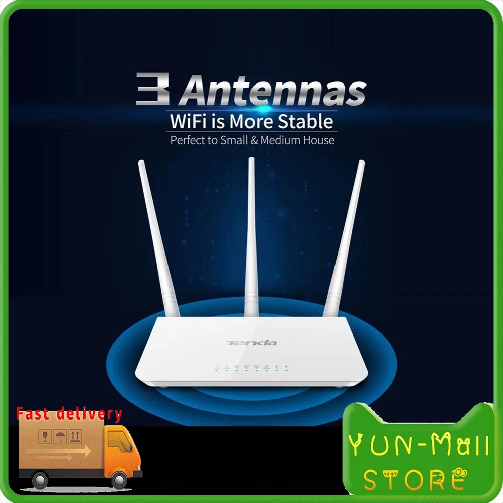 เวอร์ชันภาษาอังกฤษรัสเซีย Tenda F3 300M Smart WiFi Router เราเตอร์ ...