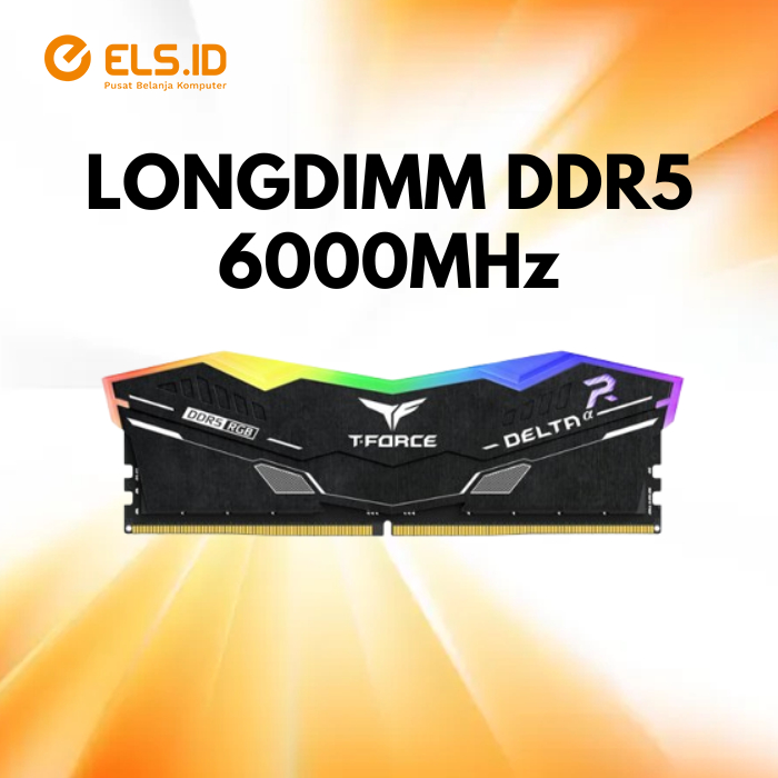 RAM PC Longdimm DDR5 6000MHz 8GB ทีม T-Force Delta Black RGB | Shopee ...