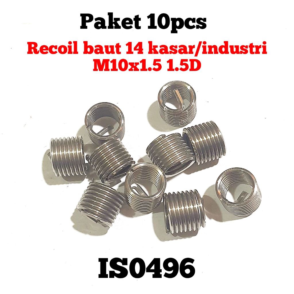 แพคเกจ 10 ชิ้น recoil m10x1.5 1.5D recoil bolt 14 หยาบอุตสาหกรรม bolt ...