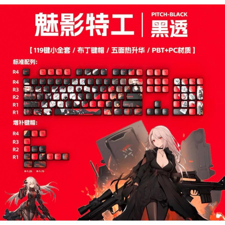 Keycaps MDA Profile PBT Double Shot โปร่งใสด้านข้าง Soulworker Lee Nabi ...