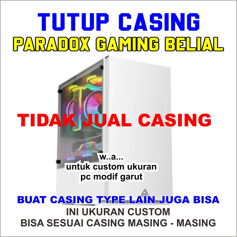 SIDE PANEL CASING PC CASE paradox gaming YOUNG ฝาครอบที่ชัดเจนเท่านั้น ...