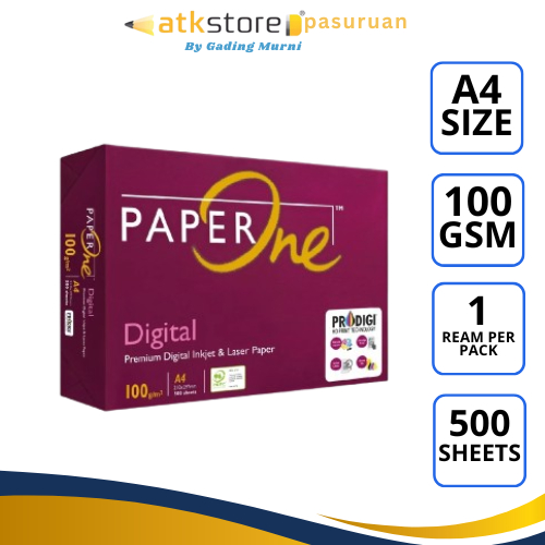 PaperOne A4 Paper 100gr 1 Ream (500 แผ่น) HVS A4 Paper กระดาษภาพถ่าย ...
