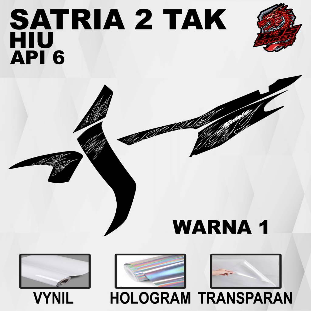 MESIN Suzuki Satria 2 จังหวะ Satria shark api v6 Striping สติกเกอร์ - Suzuki Satria 2 จังหวะ ...