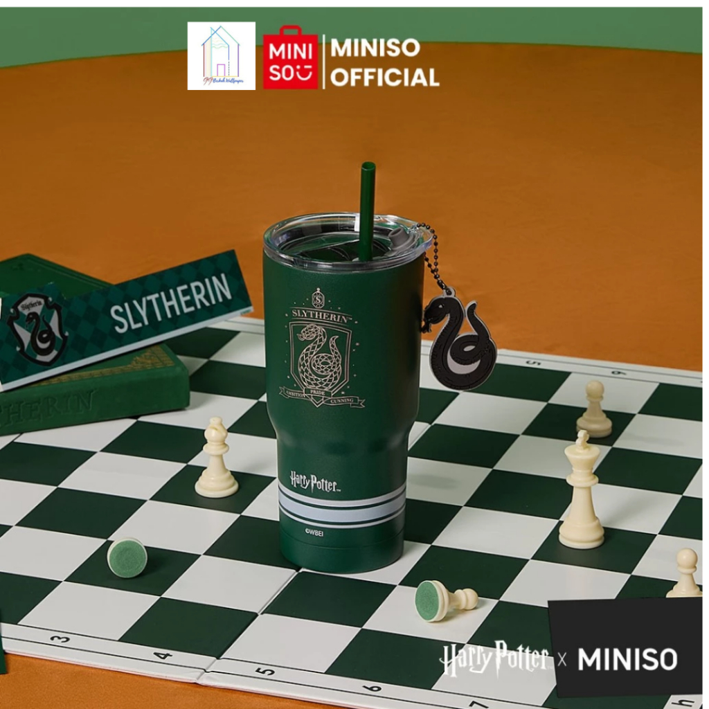 Termos Miniso X Harry Potter Thermos Tumbler ดื่มด้วยจี้ฟางกระติกน้ํา ...