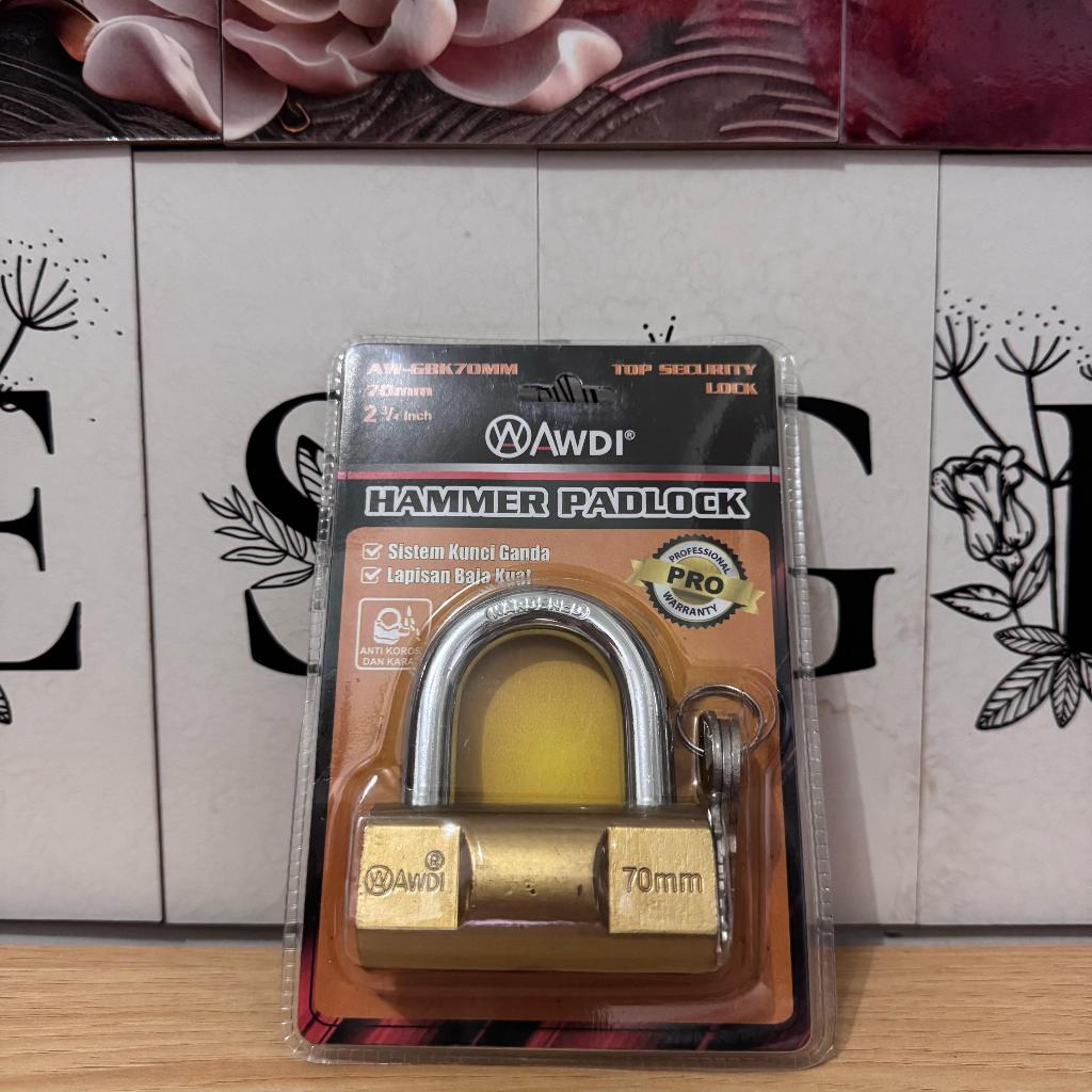 ต้นฉบับ AWDI PADLOCK 70 มม. เหล็กแข็งแรงที่สุด ANTI THEFT PADLOCK HOUSE ...