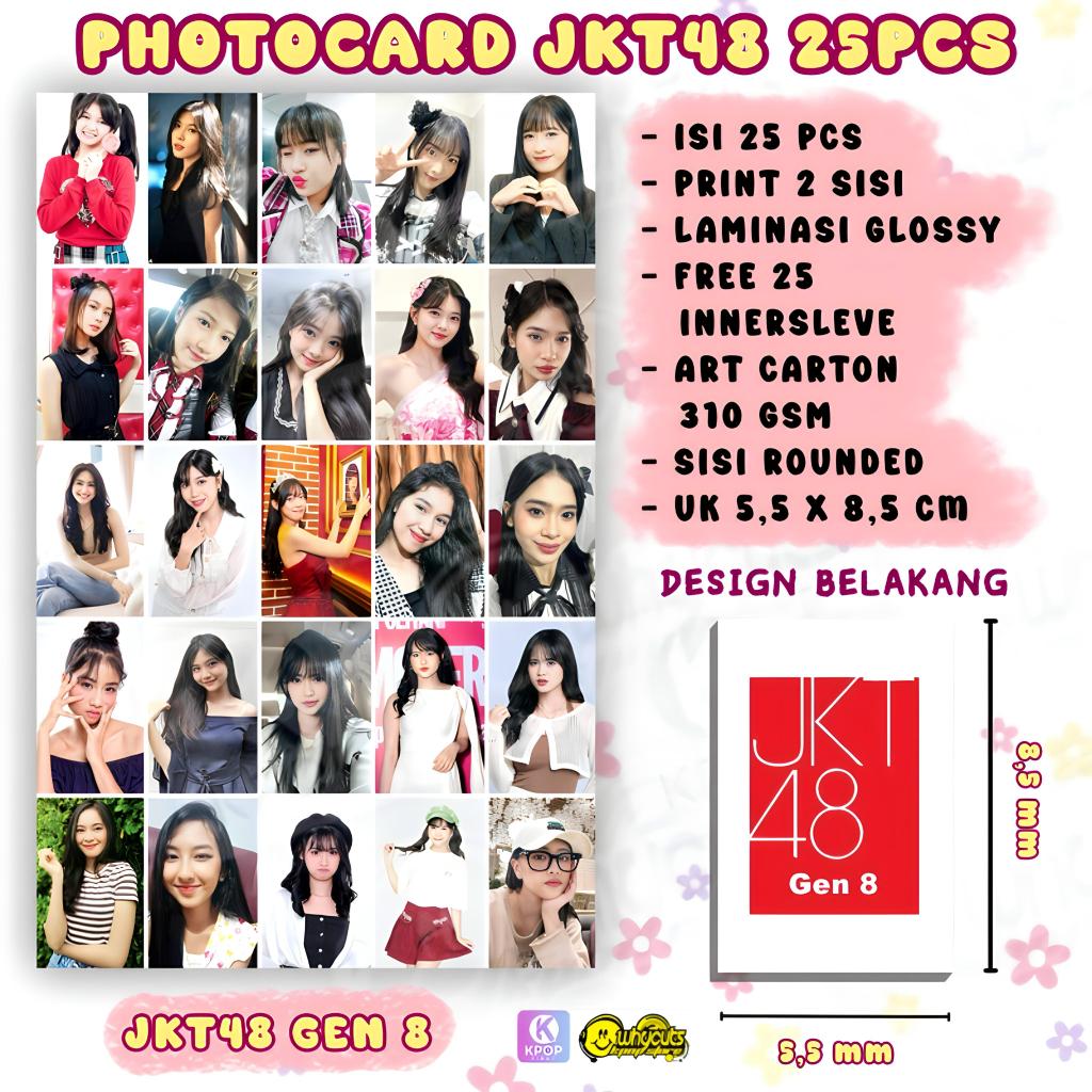 Pc Photocard JKT48 GEN 8 Photo Print 2 ด้านเคลือบมันเงากันน้ํา ไม่ซีด ...