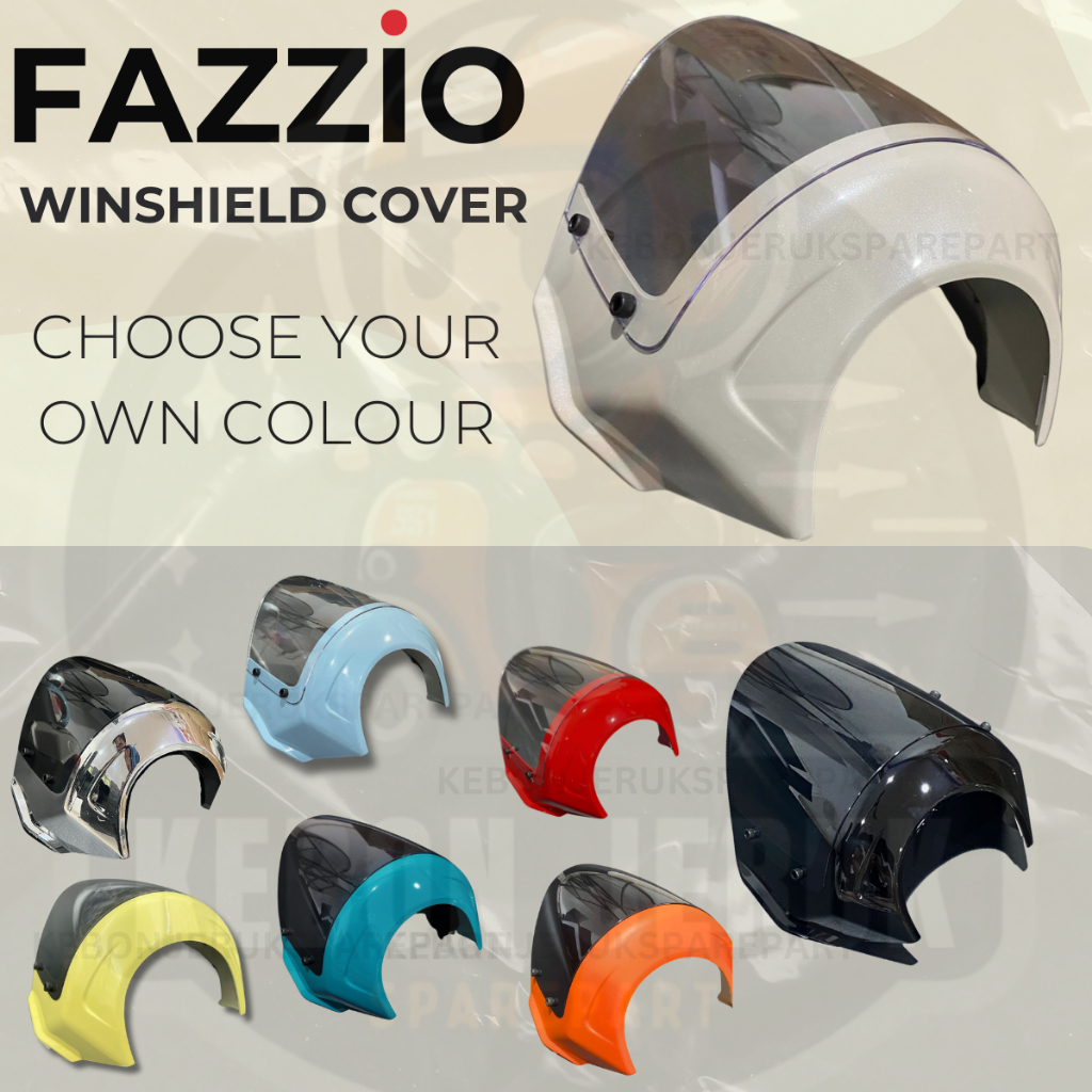 Fazzio Windshield กระบังหน้าสีดํา Hoshina คุณภาพส่งออก | Shopee Thailand