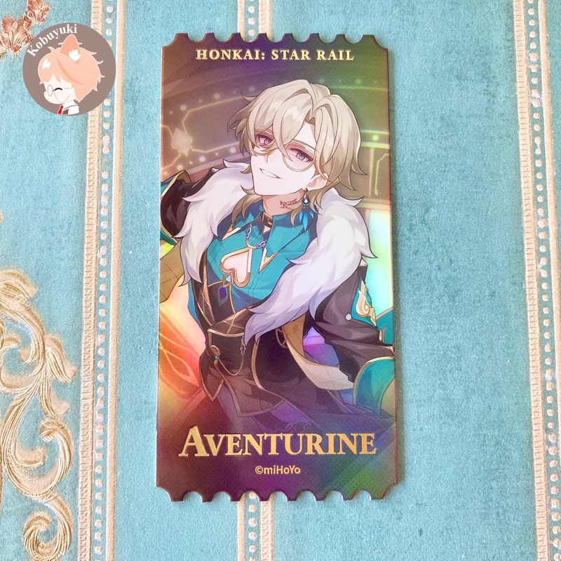 Official Limited Aventurine Penacony Holographic ที่คั่นหนังสือตั๋ว hsr ...