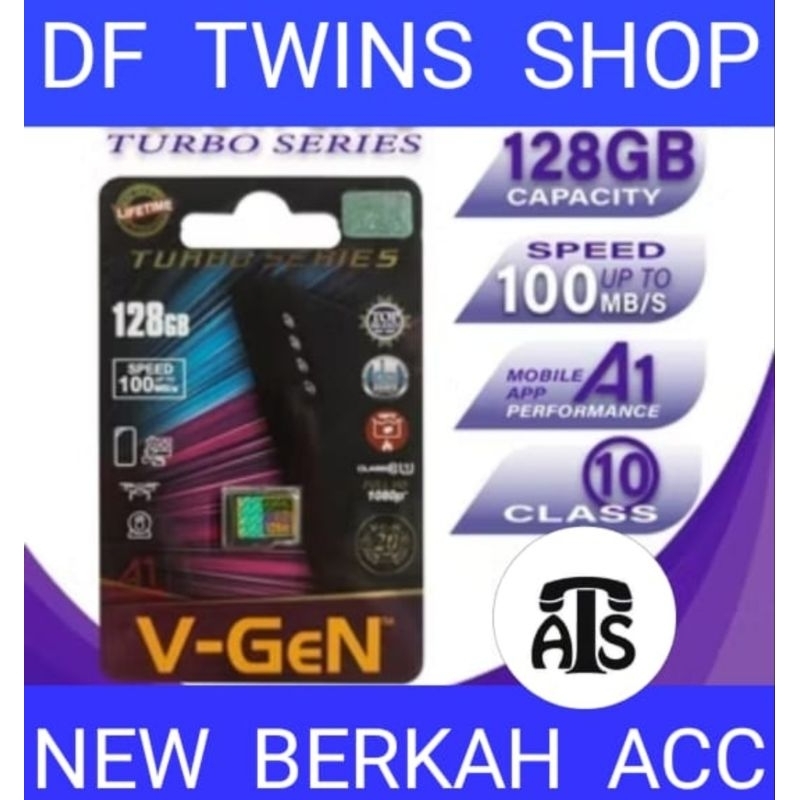 ต้นฉบับ V-GEN 128GB หน่วยความจํา Class 10 Turbo Series Micro SD การ์ดต้นฉบับ 128 GB Original ...