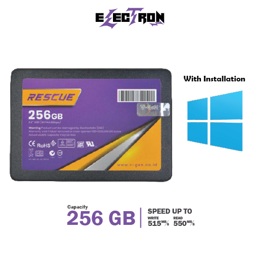 V-Gen Rescue SSD 256GB ไดรฟ์โซลิดสเตตพร้อมการติดตั้ง | Shopee Thailand
