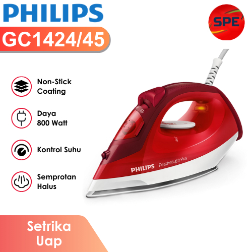 PHILIPS GC1424/45 STEAM IRON NON-STICK OFFICIAL GUARANTE (MEDAN ...