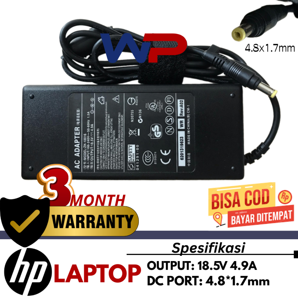 อะแดปเตอร์ชาร์จแล็ปท็อป Casan Hp Compaq DV2000 DV3000 DV5000 DV6000 ...