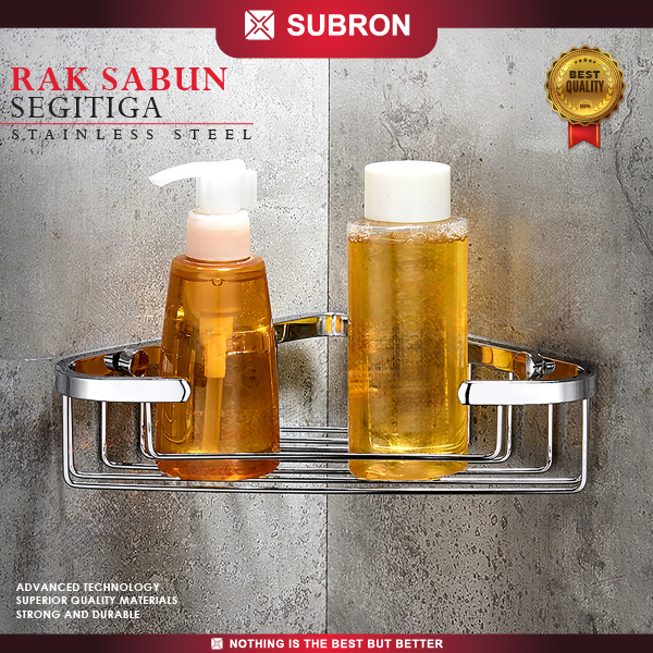 SUBRON ชั้นวางมุมลวดสามเหลี่ยมที่วางสบู่ห้องน้ําสแตนเลส | Shopee Thailand