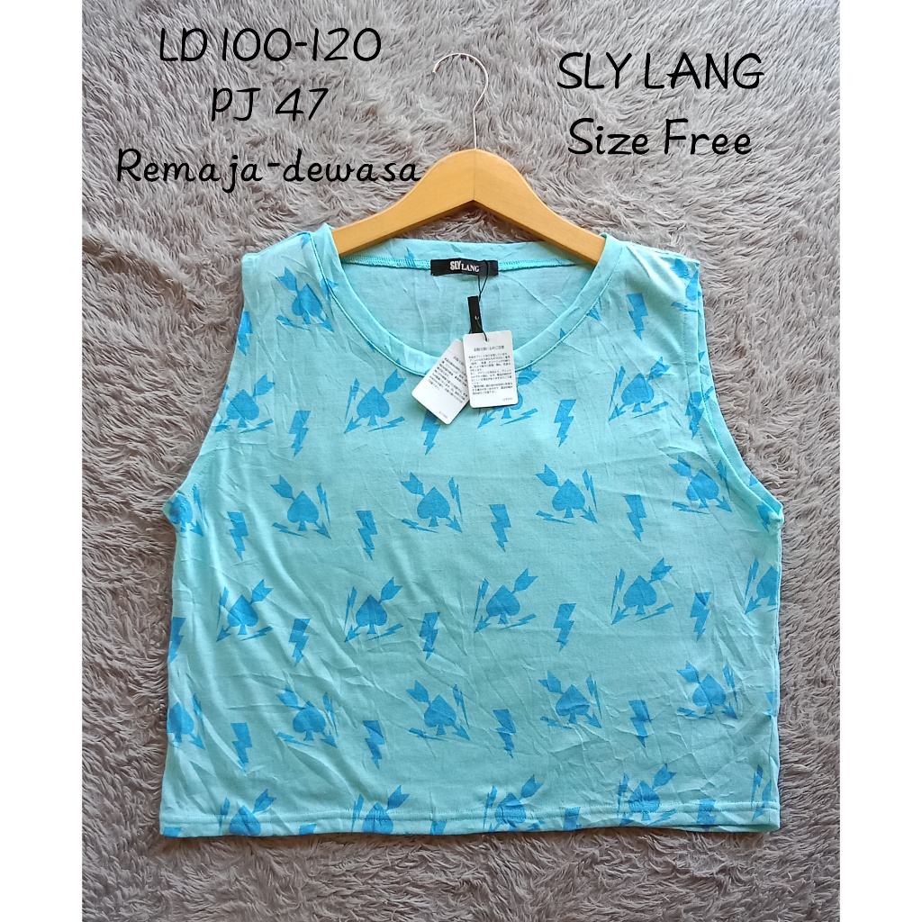 New SLY LANG เสื้อครอปสาววัยรุ่น/ผู้ใหญ่ป้าย | Shopee Thailand