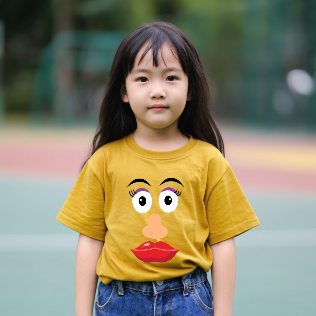 Toy Story Mrs Potato Head Cartoon Kids T-Shirt, Yellow Gold, อายุ 1-10 ...