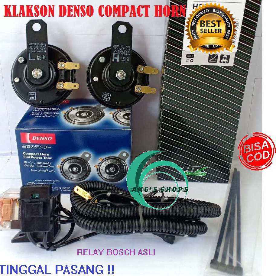 CODE V58H Horn Denso Compact Disc Horn ชุด 12v ชุดสายรีเลย์เดิม MX รี ...