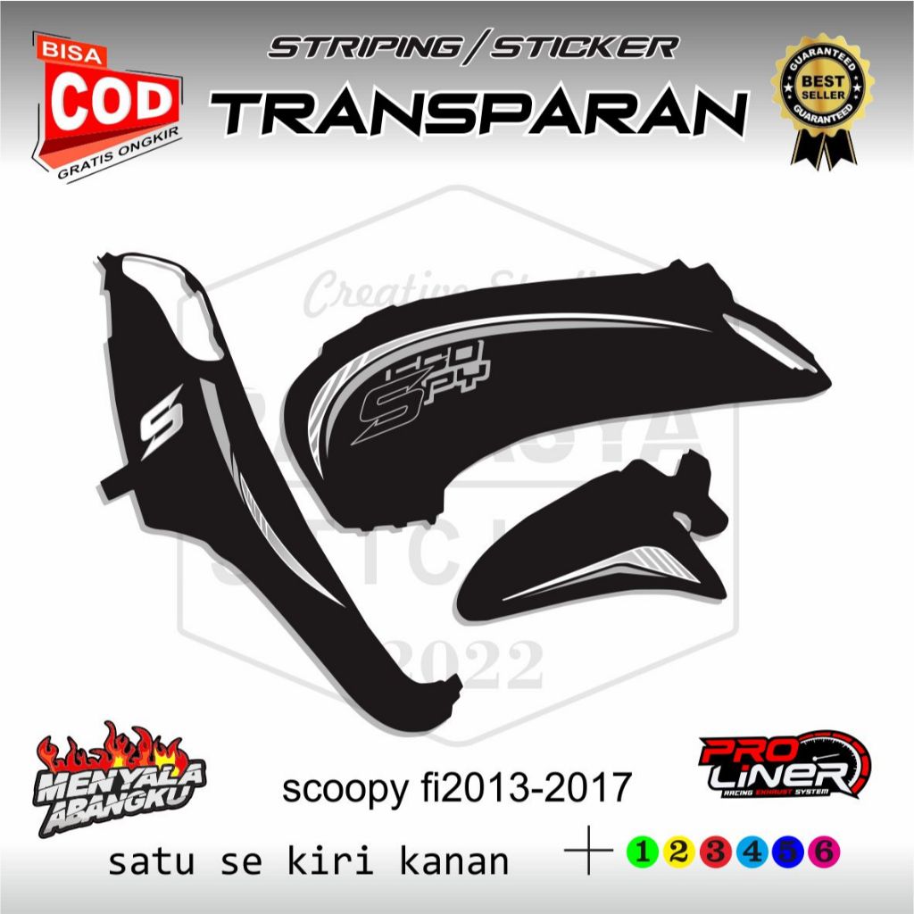 สามารถ Striping สติ๊กเกอร์ใส SSP scopy fi 2013-2017 | Shopee Thailand