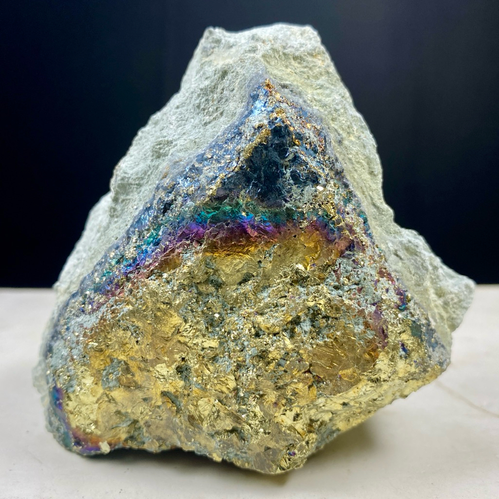 340Gr โมราธรรมชาติ - Brilliant Chalcedony Blue Pyrite Cube Cluster - คอ ...