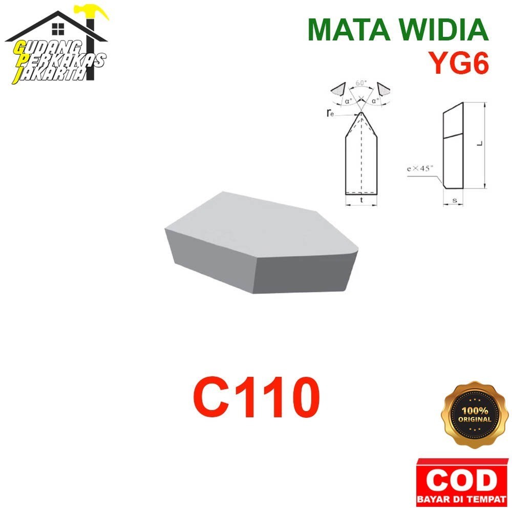 Mata Widia C110 YG6 สิ่วเครื่องกลึงเคล็ดลับ C 110 YG 6 ซีเมนต์คาร์ไบด์ Brazed | Shopee Thailand