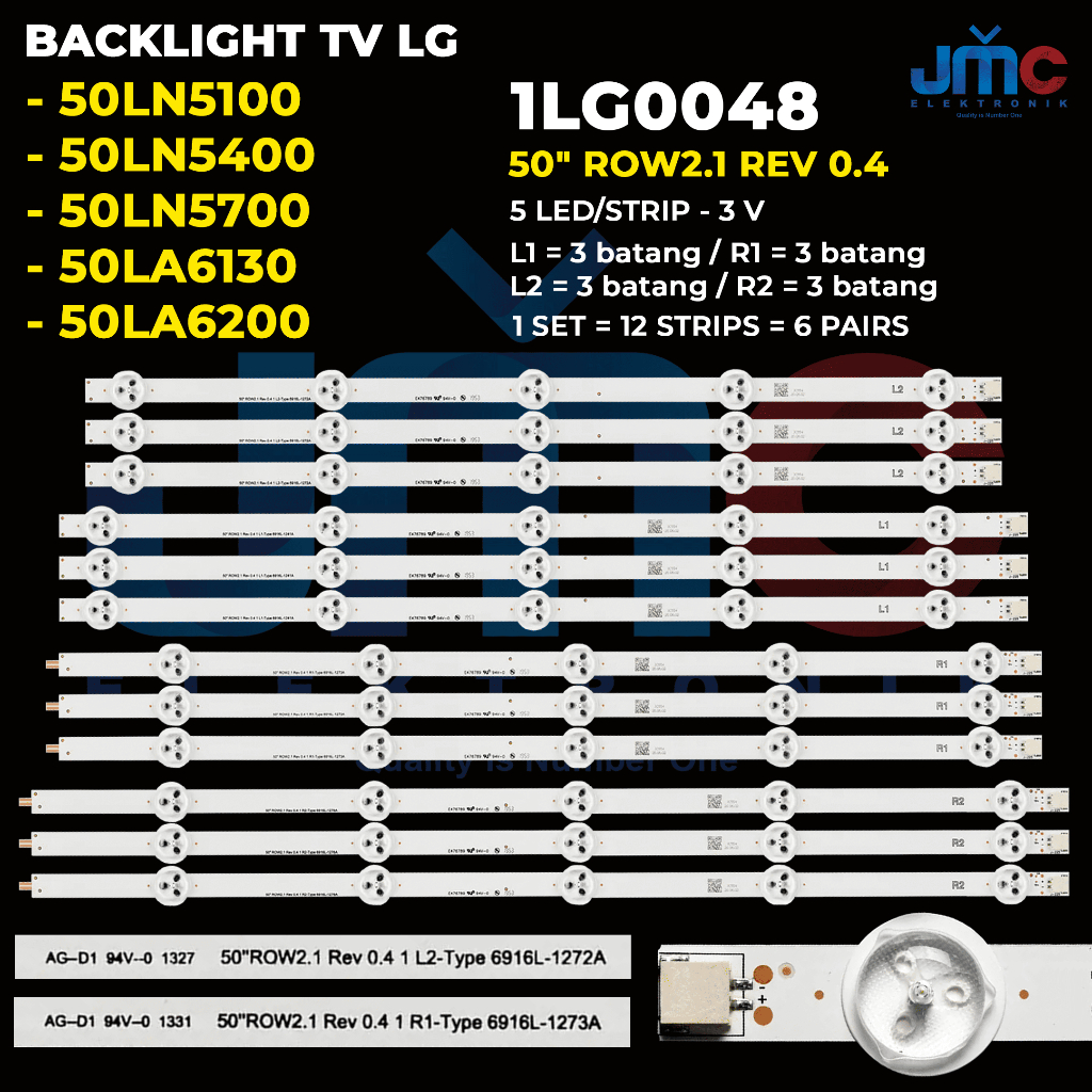 Lg TV Backlight 50 นิ้ว 50LN5100 50LN5400 50LN5700 50LA6200 50LA6130 ...