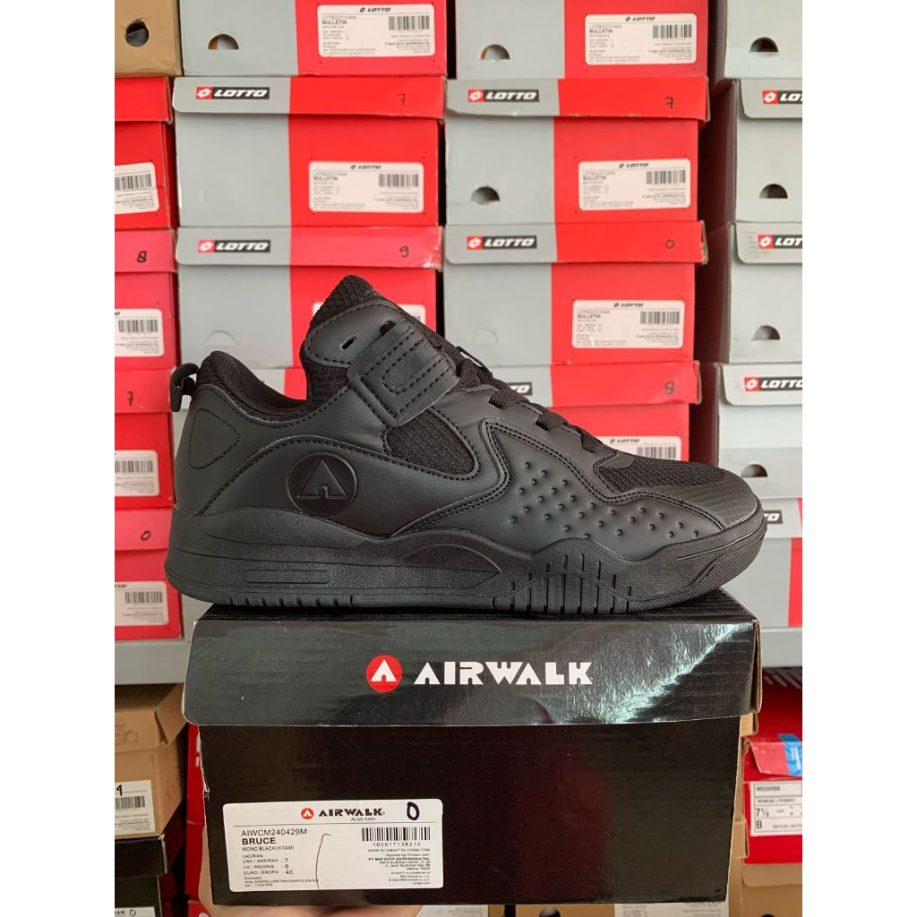 Airwalk Bruce Mono Black Men Shoes Original | Shopee Thailand
