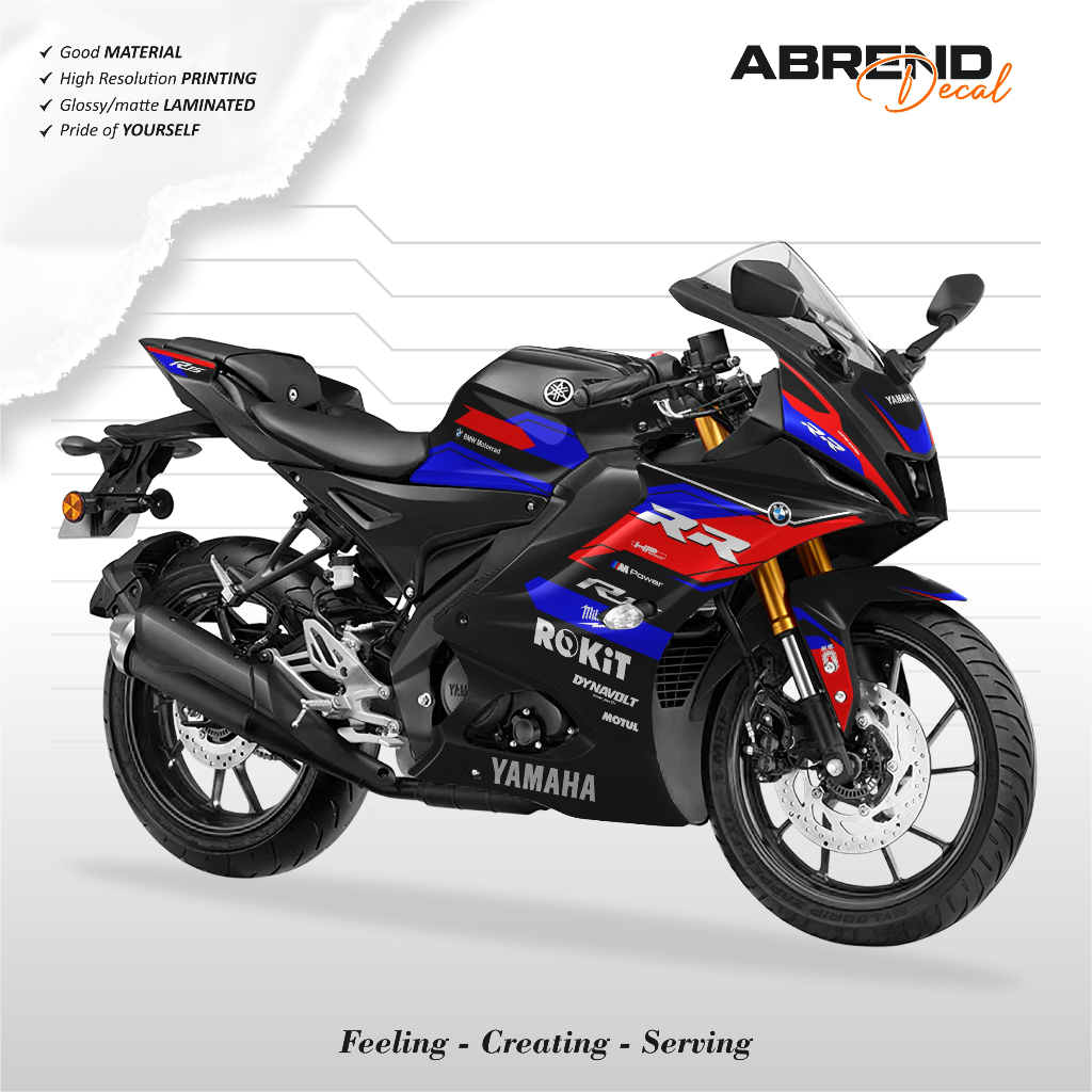 Striping YAMAHA R15 V4 BMW ROKUT TRI สี / สติ๊กเกอร์มอเตอร์ไซค์ R15 V4 ...