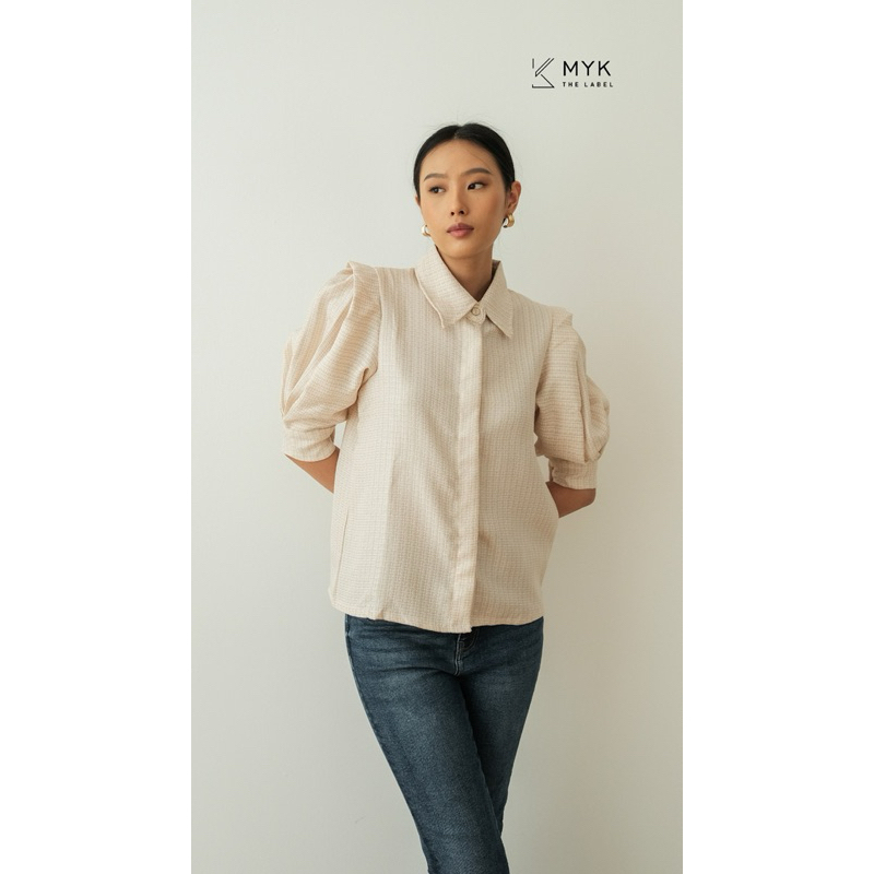 Kemeja Myk.thelabel ผู้หญิง Lola Top | ล่าสุด เสื้อผู้หญิงแขนบอลลูน | เสื้อคอปกผู้หญิงติดแขน ...