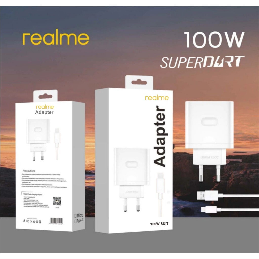 REALME 100W SuperVooc USB Micro & Type C Fast Charging Charger อะแดปเต ...