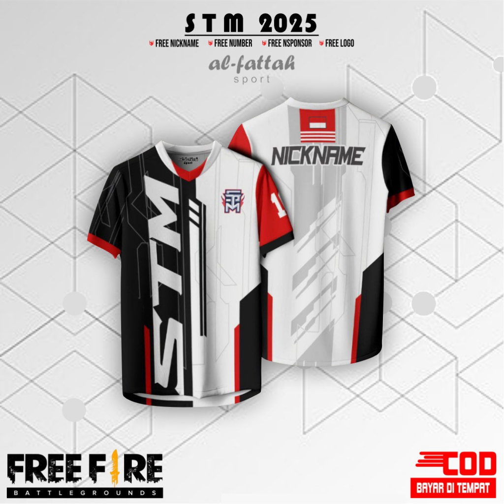เสื้อแข่ง STM FREE FIRE ล่าสุดพร้อมชื่อที่กําหนดเองและการพิมพ์เต็มรูป ...