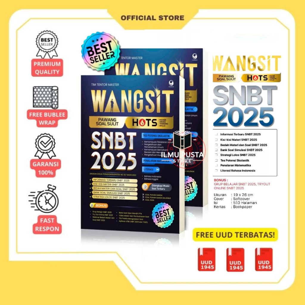Utbk SNBT 2025 Wangsit Book (ผู้จัดการคําถามที่ยาก) HOTS UTBK-SNBT ...