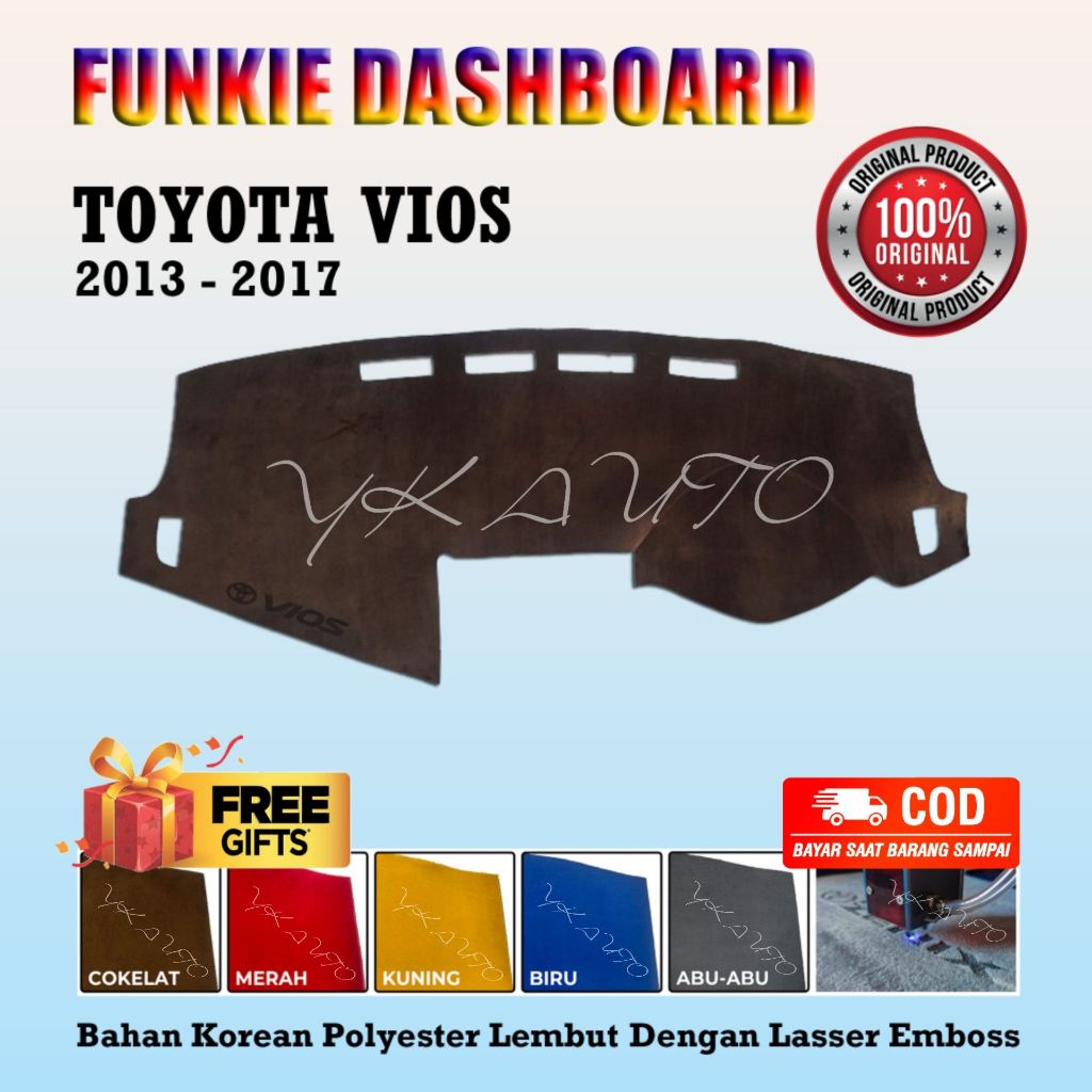 Funkie Dashboard Vios Gen3 ฝาครอบแดชบอร์ด Toyota Vios Gen3 Dashboard ...
