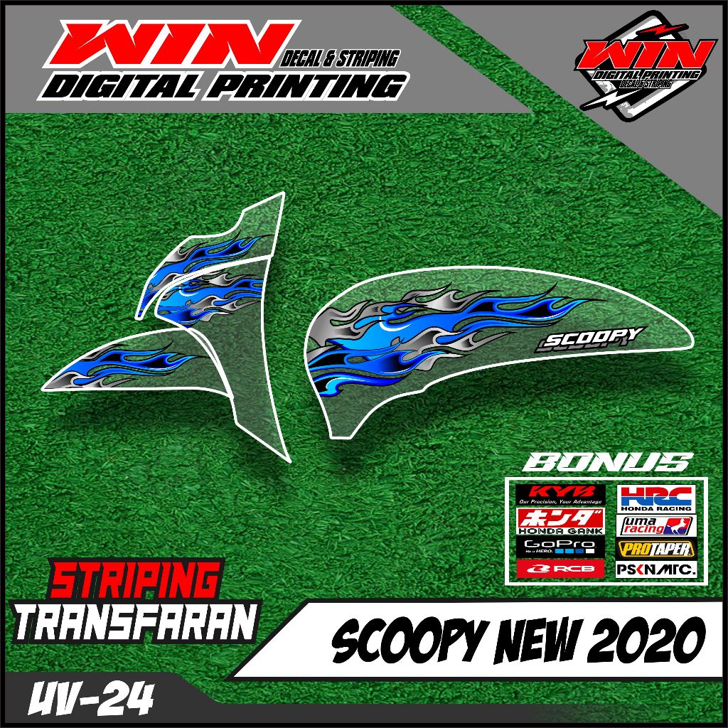 ใหม่ สติ๊กเกอร์รายการ Body สําหรับ Scoopy Motorcycle All New 2020-2024 ...