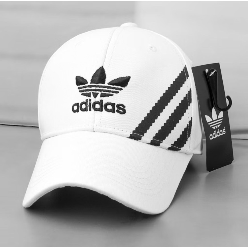 ADIDAS SIDE STRIPE BASEBALL HAT หมวกสีขาว / ADIDAS MEN WOMEN HAT ...