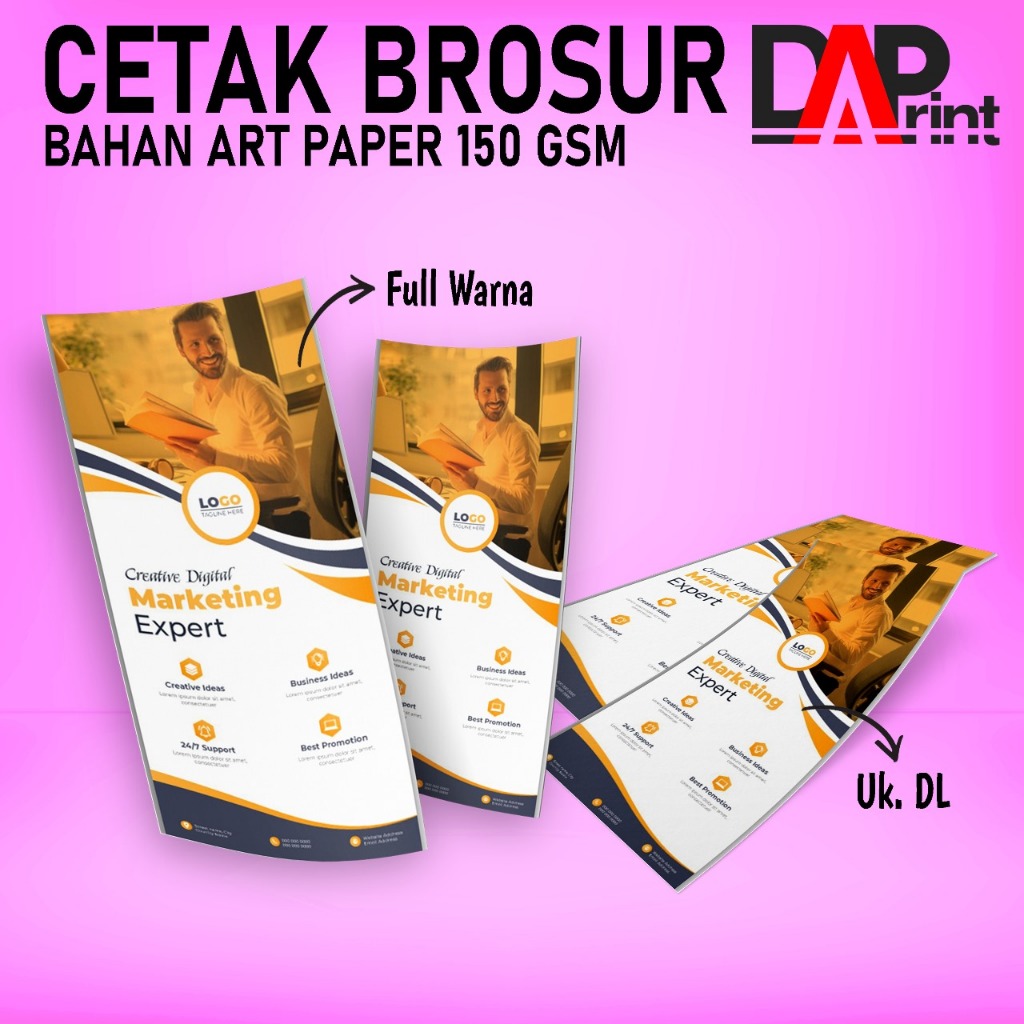 พิมพ์ 150gr DL Flyer Art Paper Brochures ออกแบบฟรี | Shopee Thailand