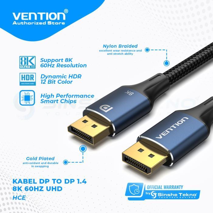 VENTION DP Cable DisplayPort Male to Male High Refresh Rate 144hz 165Hz ...
