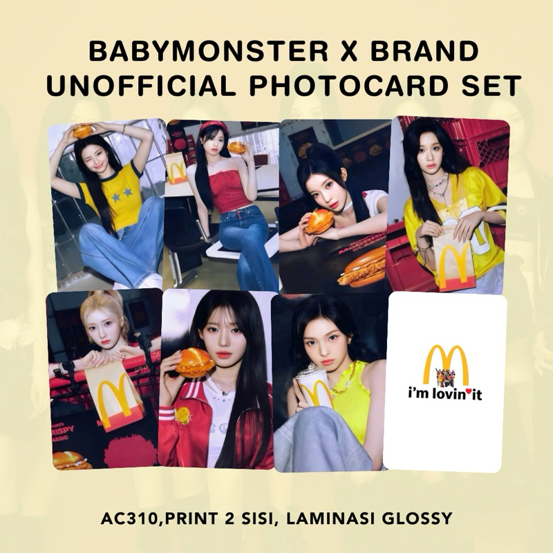 [SET] BABYMONSTER X MCDONALDS GOOD DAY MCD NUMERO TOKYO BANILA CO VOGUE ...
