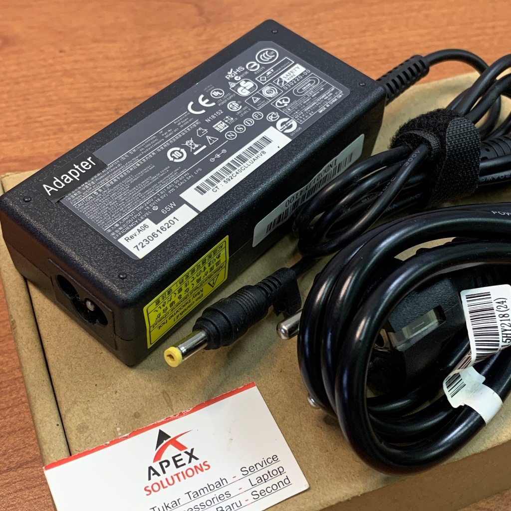 HP Compaq 500 510 520 18.5V 3.5A 65W DC แล็ปท็อปอะแดปเตอร์ชาร์จพอร์ต 4. ...
