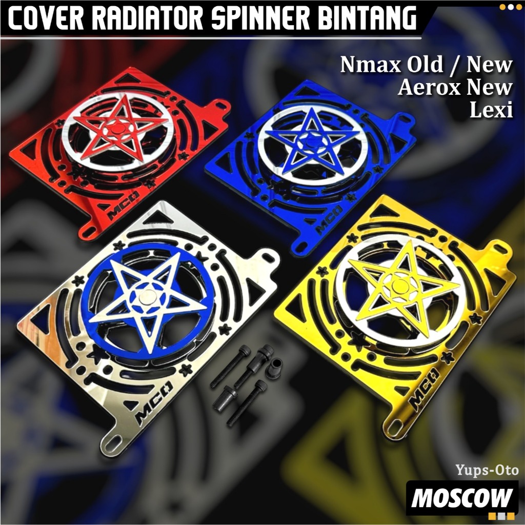 STAR SPINER RADIATOR COVER NMAX AEROX LEXI Star Spinner หม้อน้ํา Yamaha ...