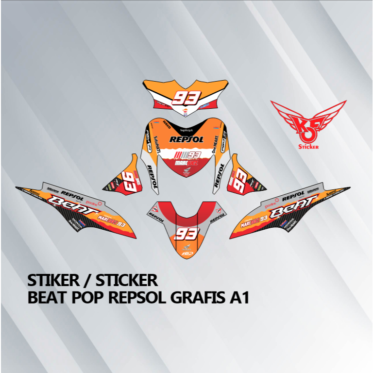 สติ๊กเกอร์ DECAL / สติ๊กเกอร์ HONDA BEAT POP REPSOL | Shopee Thailand
