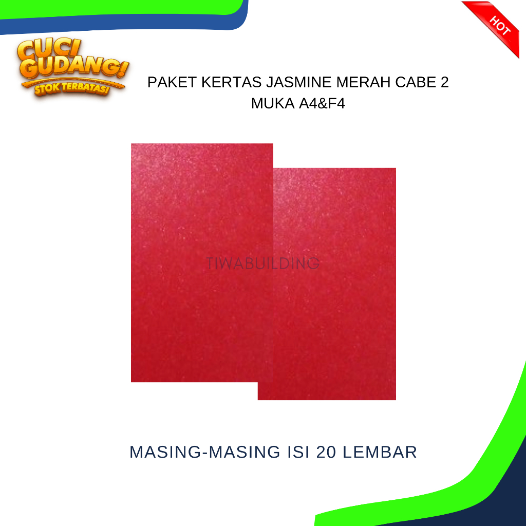 Merah A4 & F4 2 Face Jasmine Red Chili Paper Package – Classy Look ...