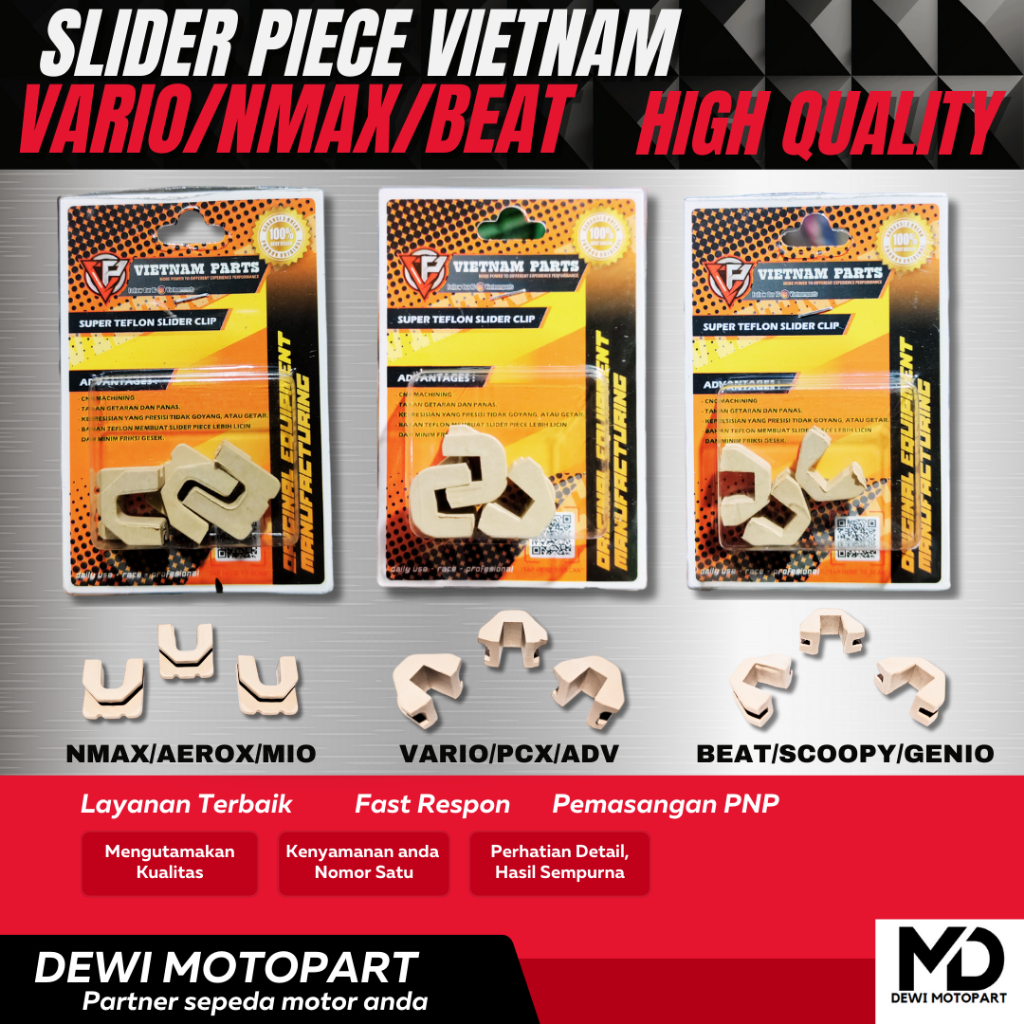 SLIDE PIECE VARIO NMAX BEAT SLIDE PIECE VIETNAM SLIDE ROLLER RUBBER ...