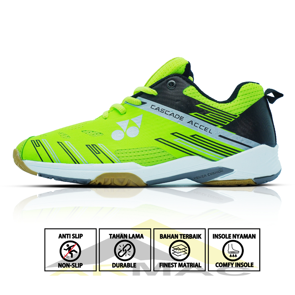 รองเท้ากีฬาแบดมินตัน Cascade Accel กันลื่นและสบายเท้าขนาด 39-43 ...