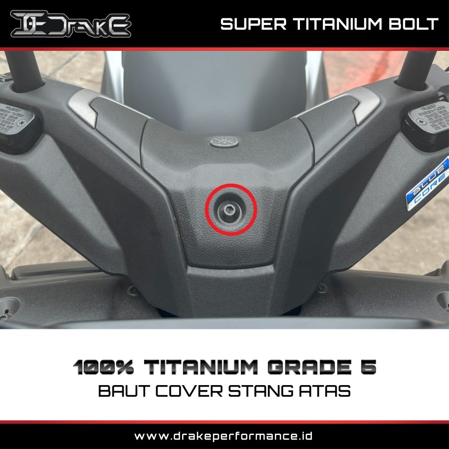 Drake Titanium ฝาครอบแฮนด์ตัวบน Nmax Turbo เกรดเดิม 5 | Shopee Thailand