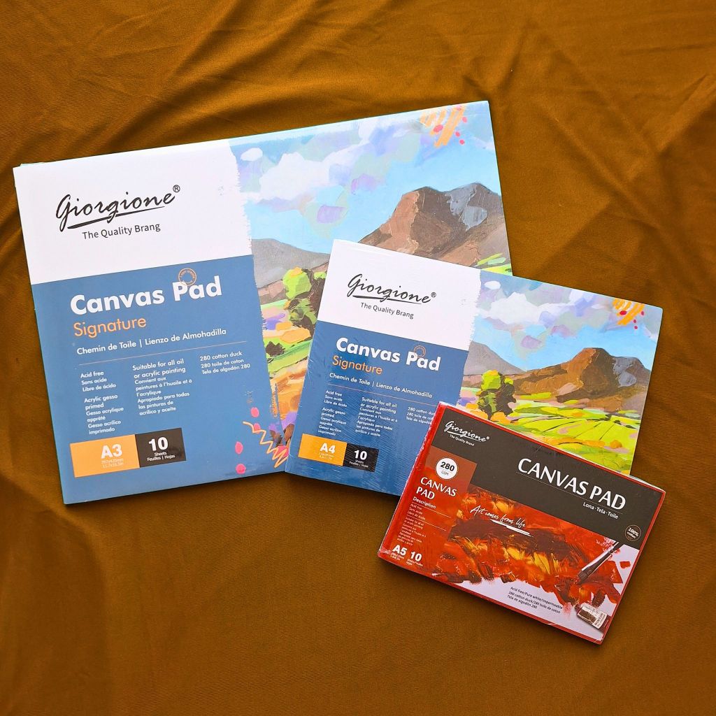 Giorgione Canvas Pad A3 A4 A5 – กระดาษแคนวาสวาดรูป 280 แกรม บรรจุ 10 ...