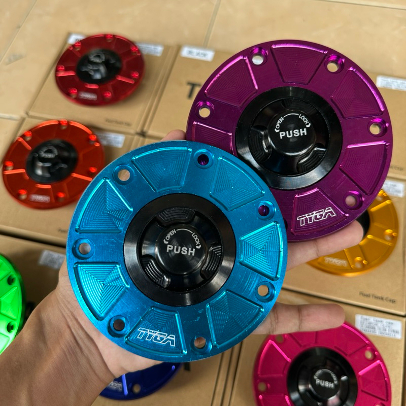 ฝาครอบถัง LID / FUEL CAP Ninja 150 ยี่ห้อ AODIZE TYGA Cnc อลูมิเนียม ...