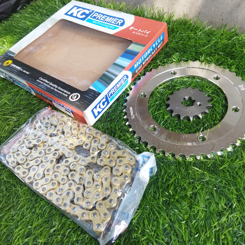 GIR/GEAR SET VISION ใหม่ 428H 15T-45T 124L GOLD CHAIN SERIES GIRSET ...