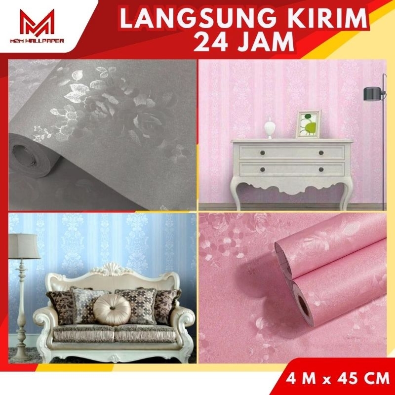 ลายนูนวอลเปเปอร์ติดผนังวอลเปเปอร์ติดผนังห้องนอน [M2M WALLPAPER] วอลเป ...