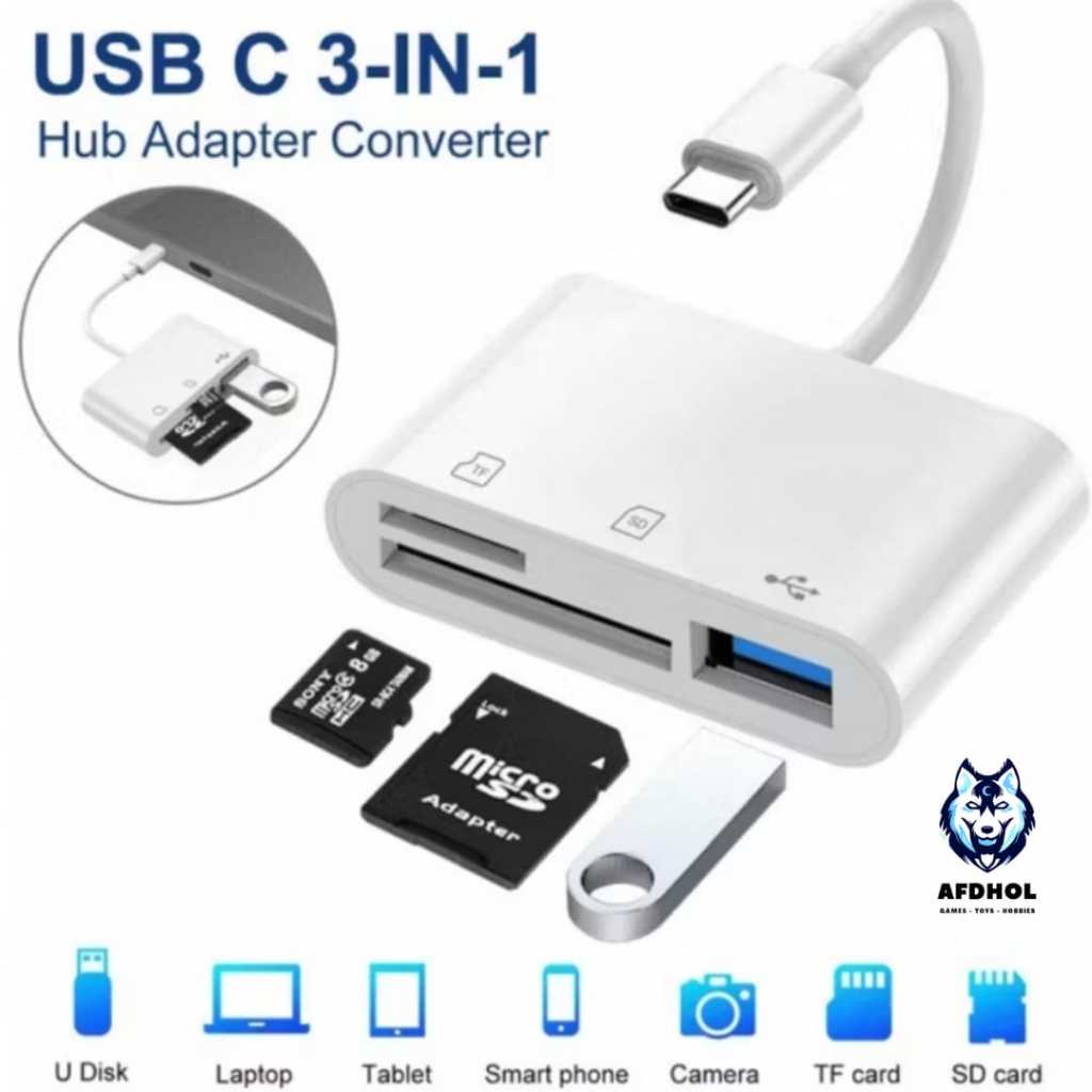 3IN1 CARD READER OTG USB TYPE C MIRCO SD CARD SD/TF แฟลชไดรฟ์ 2.0 ...